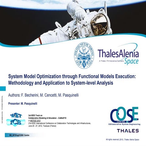 System Model Optimization Through Functional Models Execution