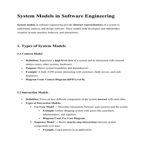 System Models in Software Engineering.docx
