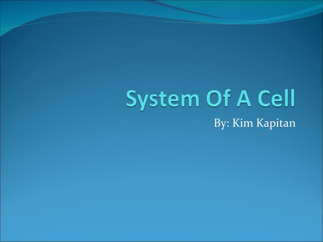 A Cell Is Like A School[1] | PPT