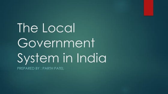 Local self government | PPT
