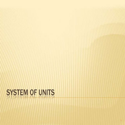 System of units | PPT