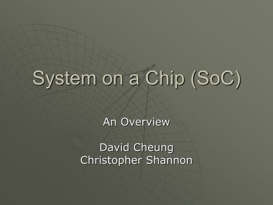 System On Chip (SOC) Verification Overview | PPT