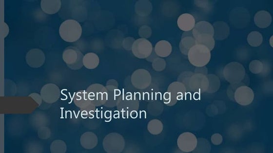 System Planning & Initial Investigation.pptx
