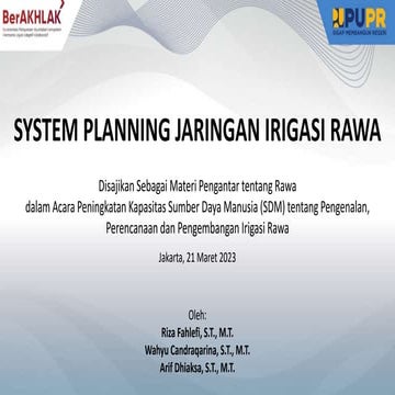 System Planning Jaringan Irigasi Rawa.pptx