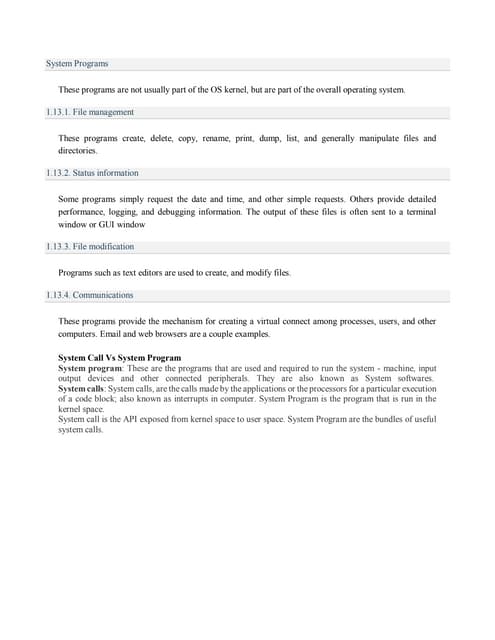 Operating system services | PPTX