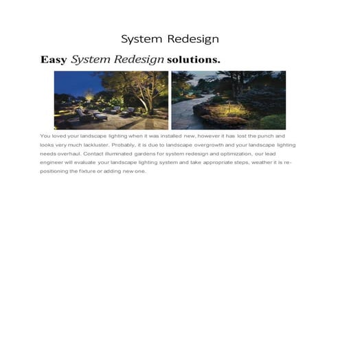 System Redesign | PDF
