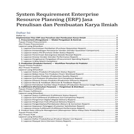 System Requirement Enterprise Resource Planning Jasa Penulisan dan ...