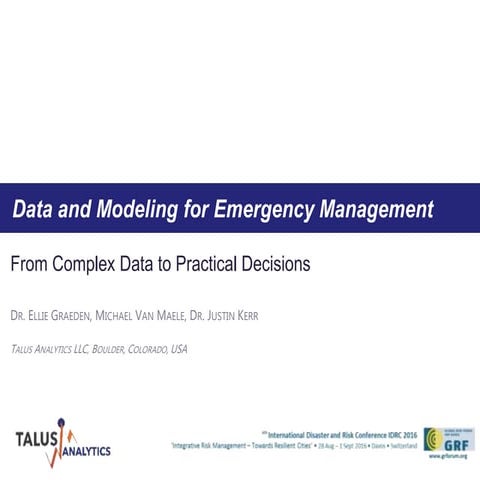 Systems Analysis of the Data and Models Used for US Federal Emergency ...