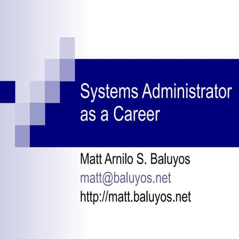 System Administration | PPTX