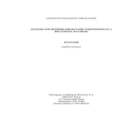 Dynamic Partitioning In A Relational Database Pdf