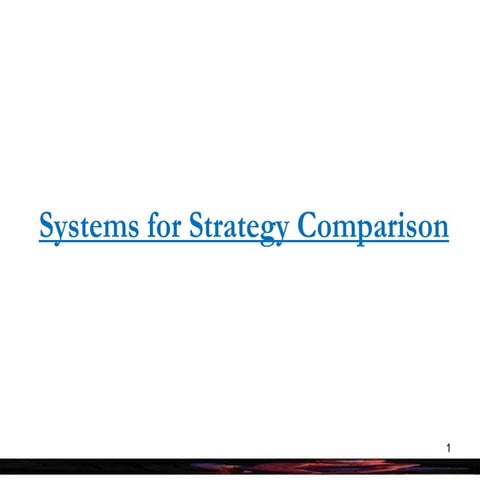 Systems for strategy comparison | PPT