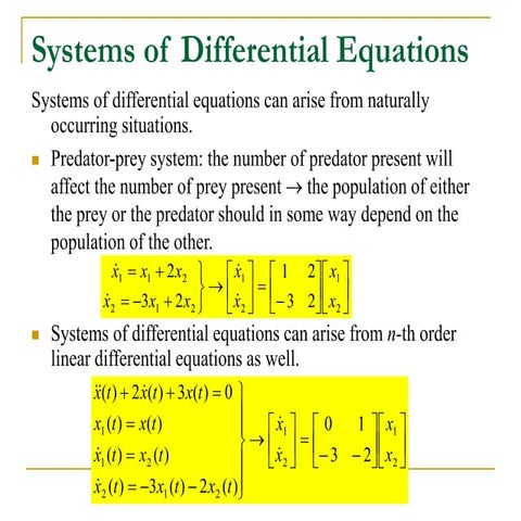 Systems of Differential Equations.ppt