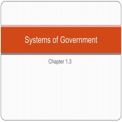 Systems of government | PPTX