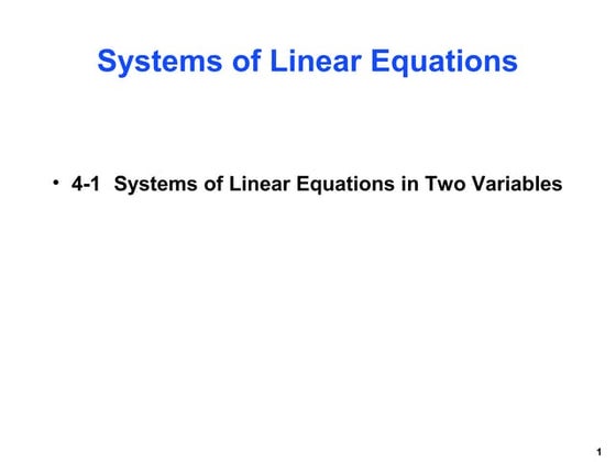 Lecture 5 (solving simultaneous equations) | PPTX | Physics | Science