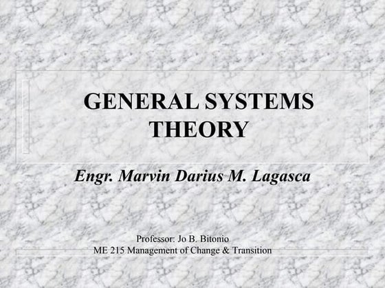 System Theory By Von Bertalanffy | PPTX | Business | Business and Finance