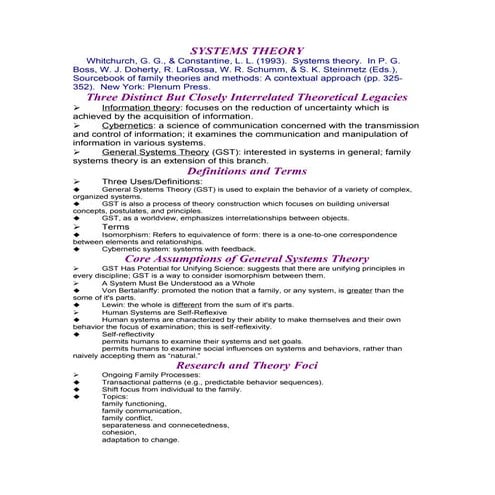 Systems theory, management function | DOC | Science