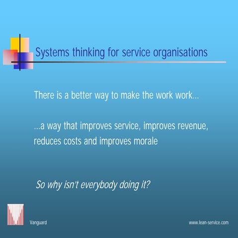 Systems Thinking for Service Organisations | PDF