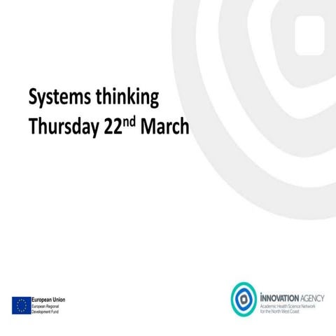 Knowledge session: Systems thinking presentation | PPTX