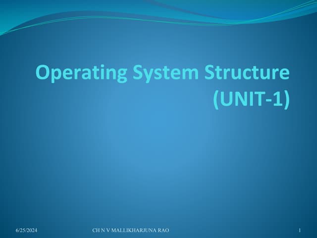 OS Structures ( MS DOS, Solaris Modular) | PPTX | Operating Systems | Computer Software and ...
