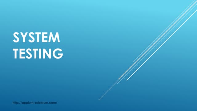 Integration testing | PPTX