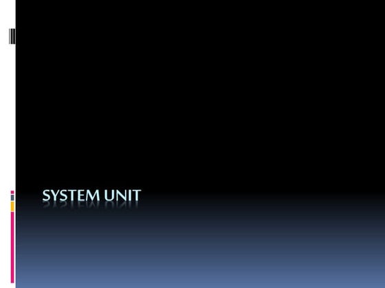 Module3 system unit | PDF | Operating Systems | Computer Software and Applications