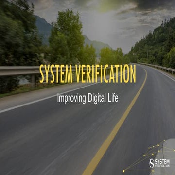 System verification company presentation | PPT
