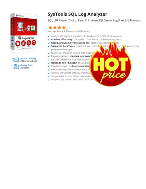 15 Off Systools Sql Log Analyzer Coupon Code Pdf