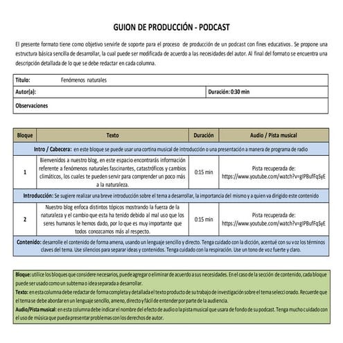 Guia para podcast | DOCX