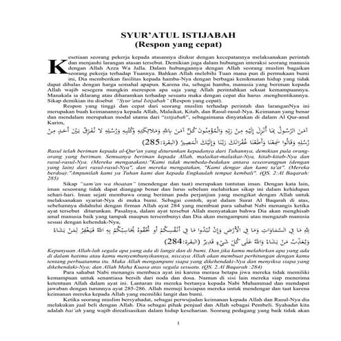 Syur'atul Istijabah respons yg cepat .pdf | Free Download