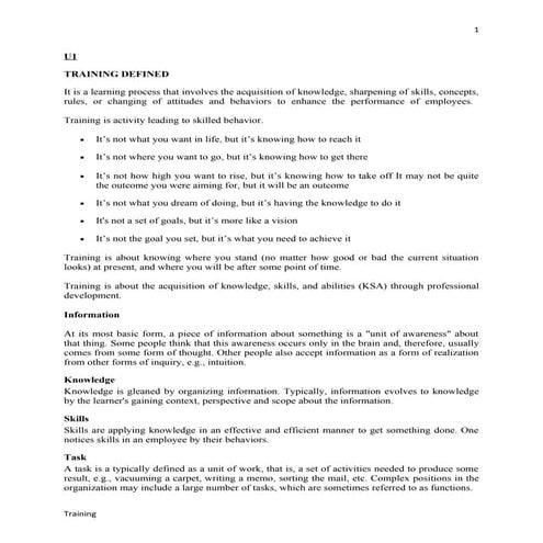 Theories on training and learning | PDF
