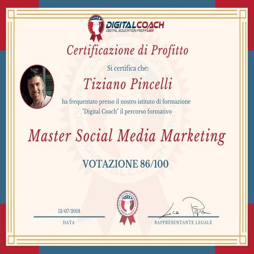 T. pincelli certificazione master social media marketing | PDF