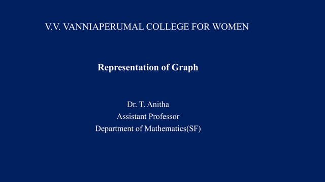 Representation Of Graphs In Adjacency And Incidence Matrixpptx 8860