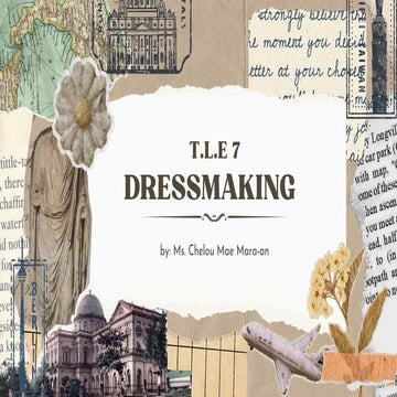 TLE.Dressmaking_Power Point Presentation | PDF