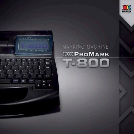 Marking Machine ProMark T-800 | PDF