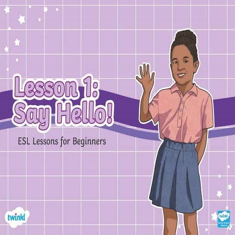 First English Class: Saying hello! Lesson for beginners | PPTX