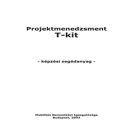T kit projektmenedzsment | PDF