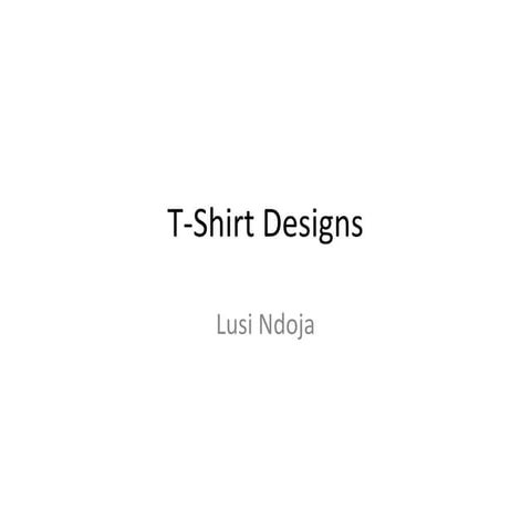 Tshirt Design - High school lesson PPT for Beginners | PPT