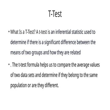 T test | PPT