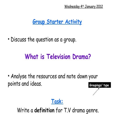 T.v drama intro and shot types[1] | PPT