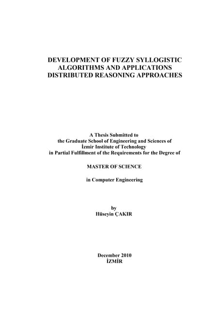 Development Of Fuzzy Syllogistic Algorithms And Applications Distributed Reasoning Approaches Pdf