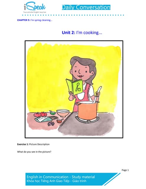 Chapter 9 unit 2. i'm cooking... | PDF Chapter 9 unit 2. i'm cooking... | PDF