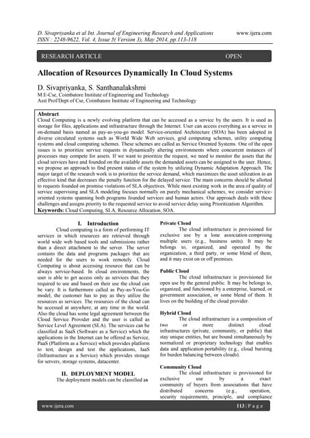 CLOUD RESOURCE MANAGEMENT AND SCHEDULING | PPTX