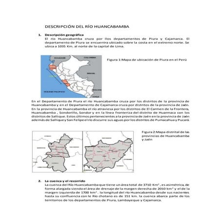 descripcion del rio huancabamba | DOCX