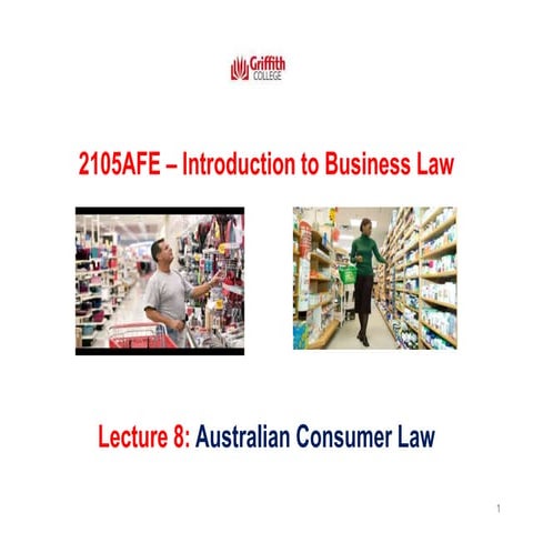 T1, 2021 business law lecture week 8 - consumer protection law | PPT