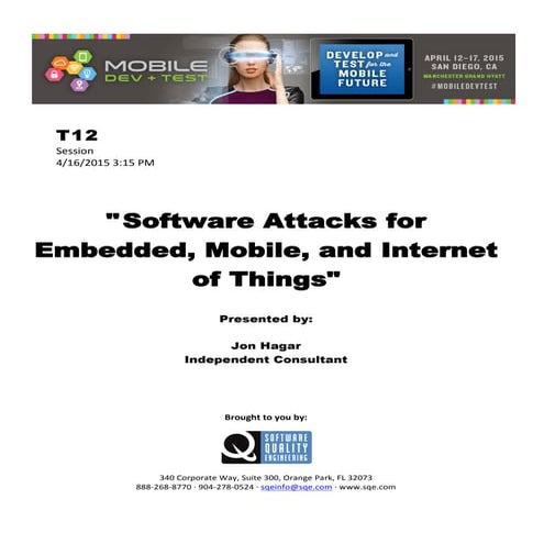 Software Attacks For Embedded Mobile And Internet Of Things Pdf