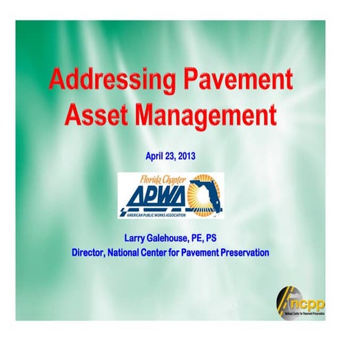 Franklin Pavement Management Presentation | PDF