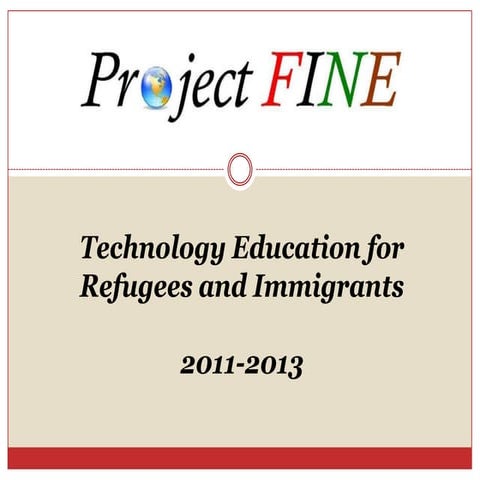 Digital Literacy for New Americans, Fatima Said, Project FINE | PPT
