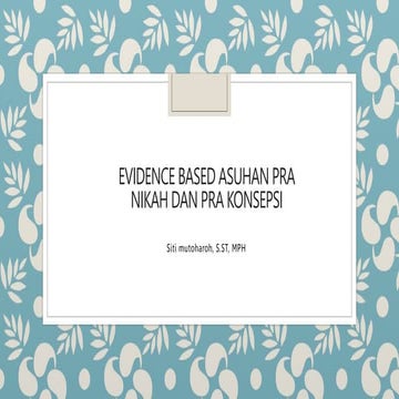 CONTOH ASKEB PRANIKAH dan prakonsepsi pada catin | PPT