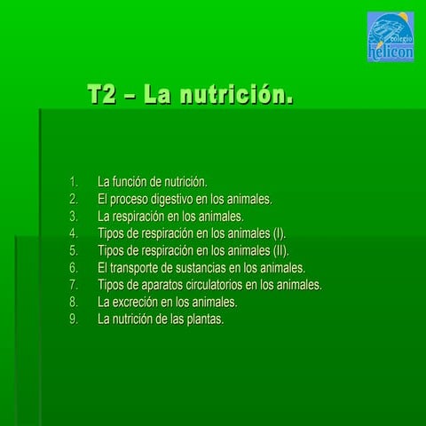 T2 - La nutrición. | PPT