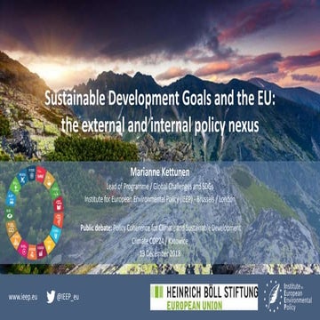 EU internal and external policy nexus for SDGs | PPTX